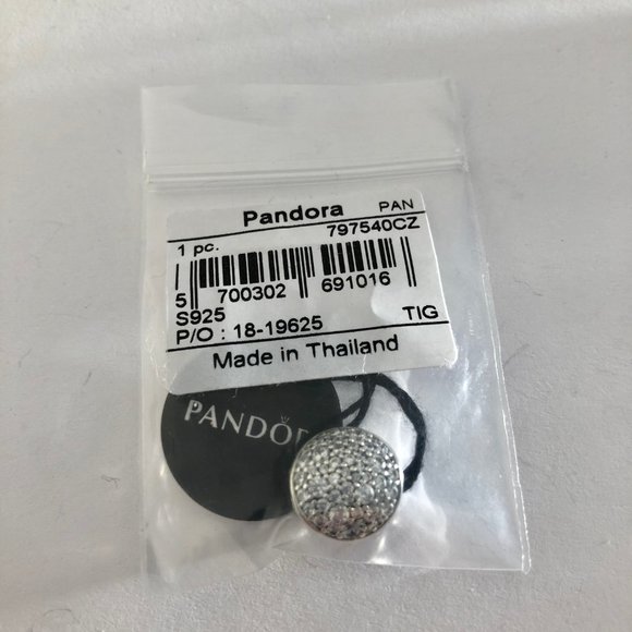 Pandora | Jewelry | Pandora Sterling Silver Pav Sphere Charm | Poshmark